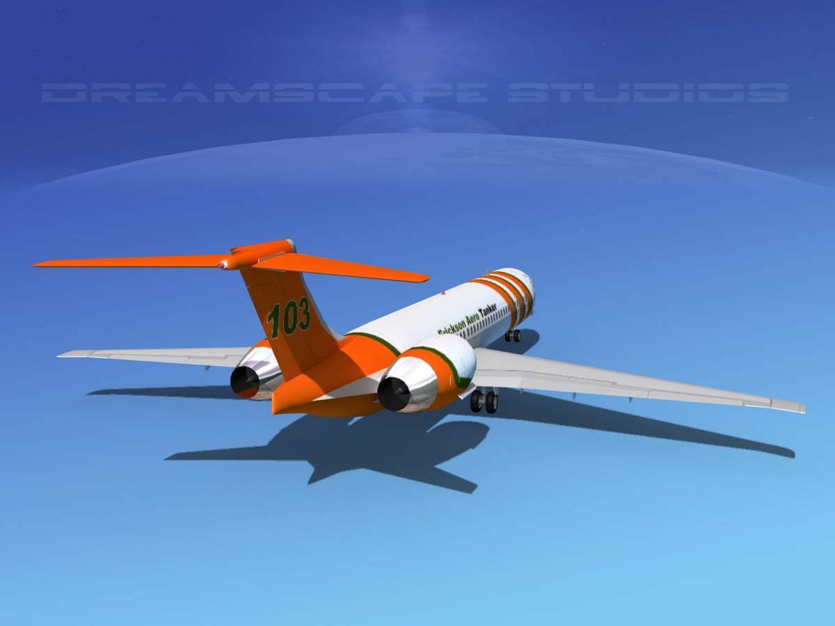 McDonnell Douglas MD87 Erickson Fire Fighters - 3D Model by Dreamscape ...