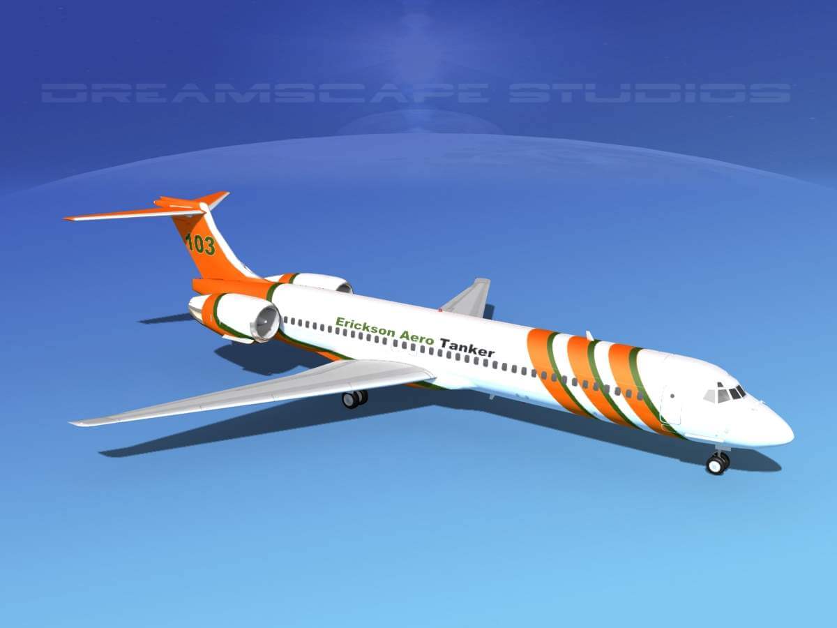 McDonnell Douglas MD87 Erickson Fire Fighters - 3D Model by Dreamscape ...
