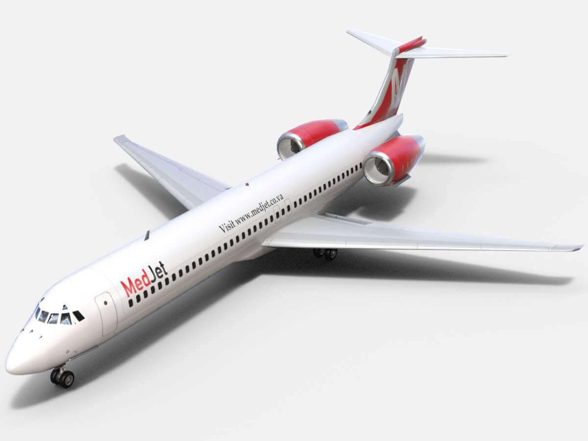 McDonnell Douglas MD87 MedJet - 3D Model by Dreamscape Studios