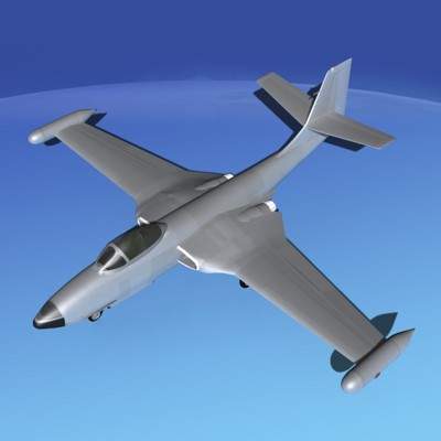 McDonnell F2H2 Banshee Bare Metal - 3D Model by Dreamscape Studios