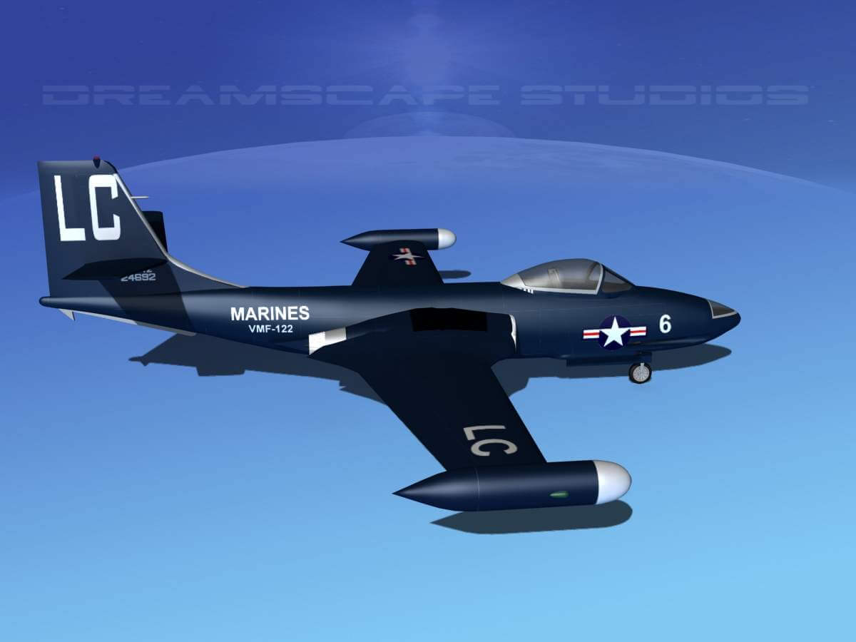 McDonnell F2H2 Banshee V01 - 3D Model by Dreamscape Studios