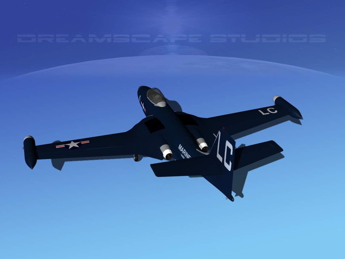 McDonnell F2H2 Banshee V01 - 3D Model by Dreamscape Studios
