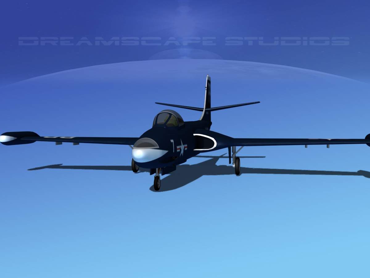 McDonnell F2H2 Banshee V02 - 3D Model by Dreamscape Studios