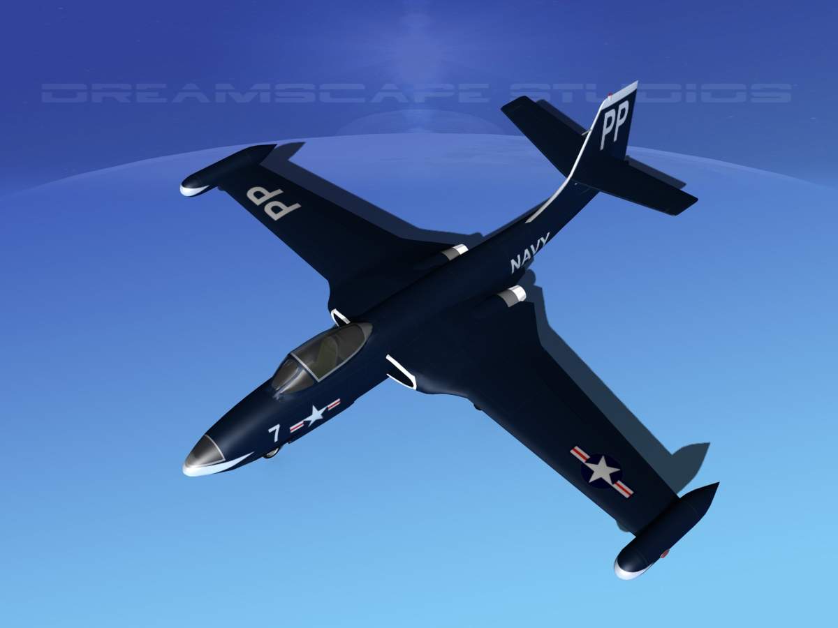 McDonnell F2H2 Banshee V02 - 3D Model by Dreamscape Studios