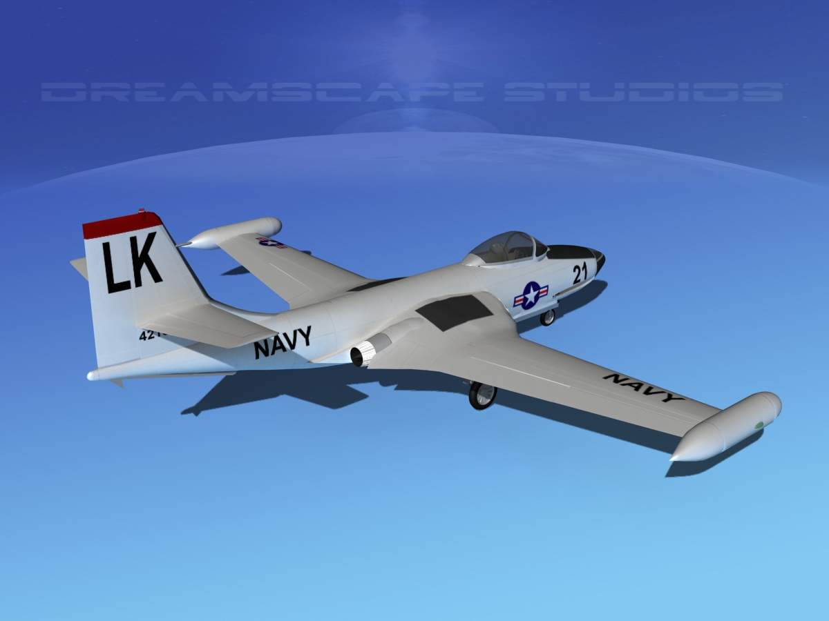 McDonnell F2H2 Banshee V07 - 3D Model by Dreamscape Studios