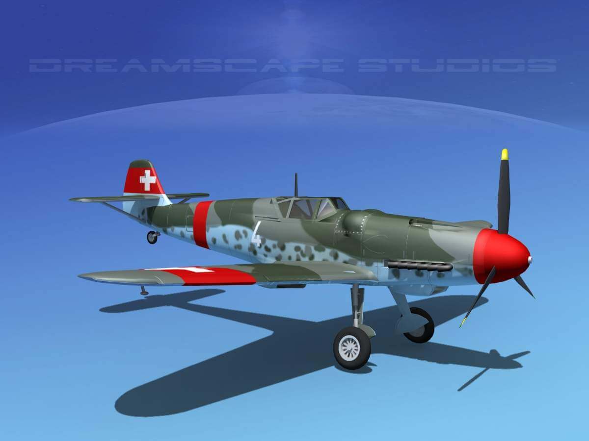 Messerschmidt Me-109 V18 3D Model by Dreamscape Studios