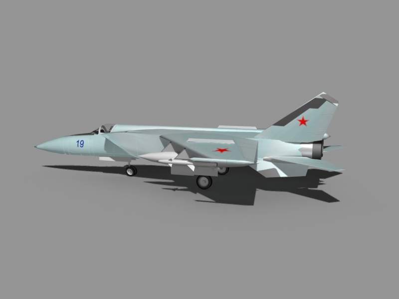 MIG-25 Foxbat V5 3D Model by Dreamscape Studios