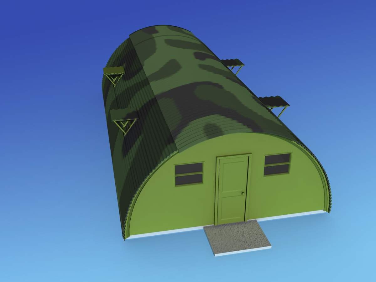 Military Quonset Hut - 3D Model by Dreamscape Studios