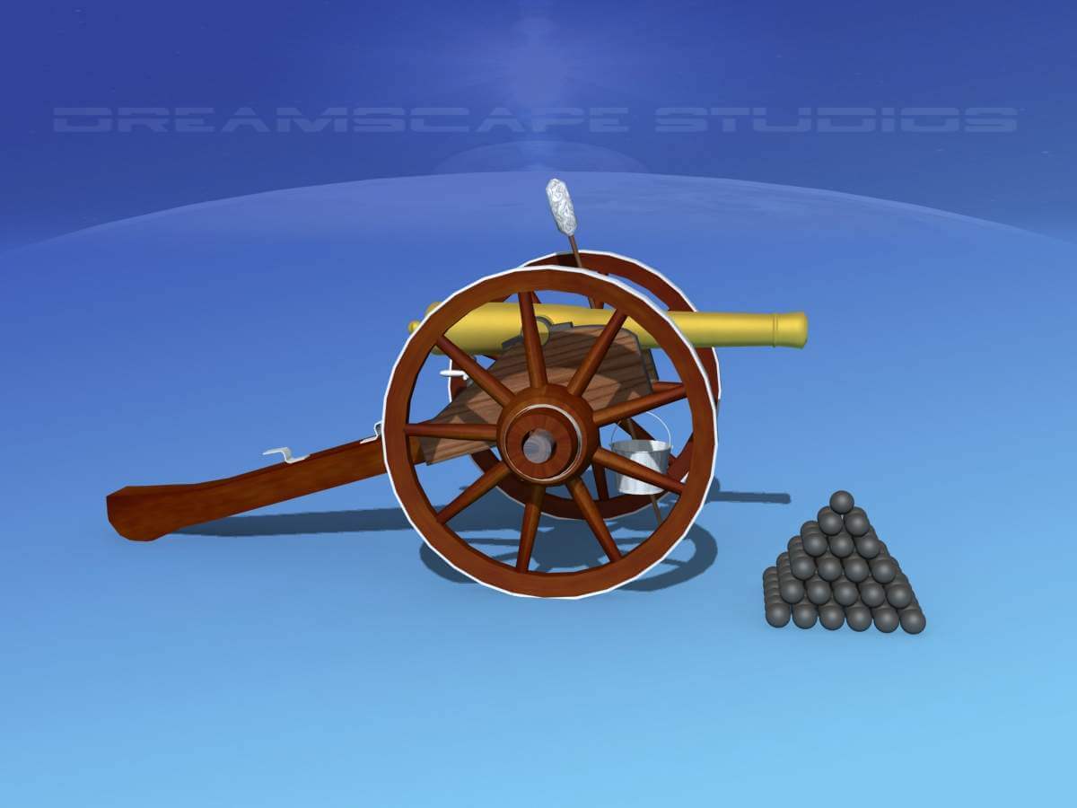 Model 1841 6lb Field Cannon by Dreamscape Studios