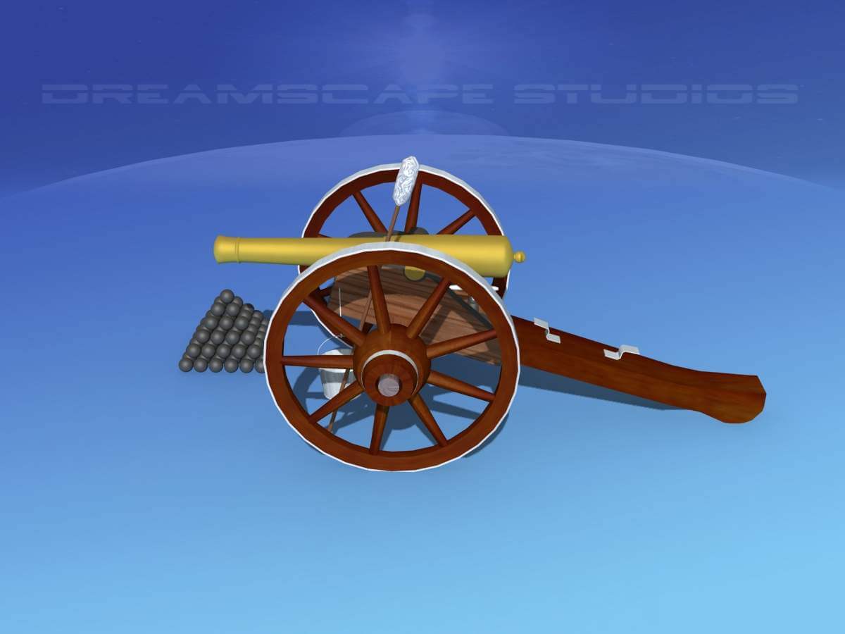 Model 1841 6lb Field Cannon by Dreamscape Studios