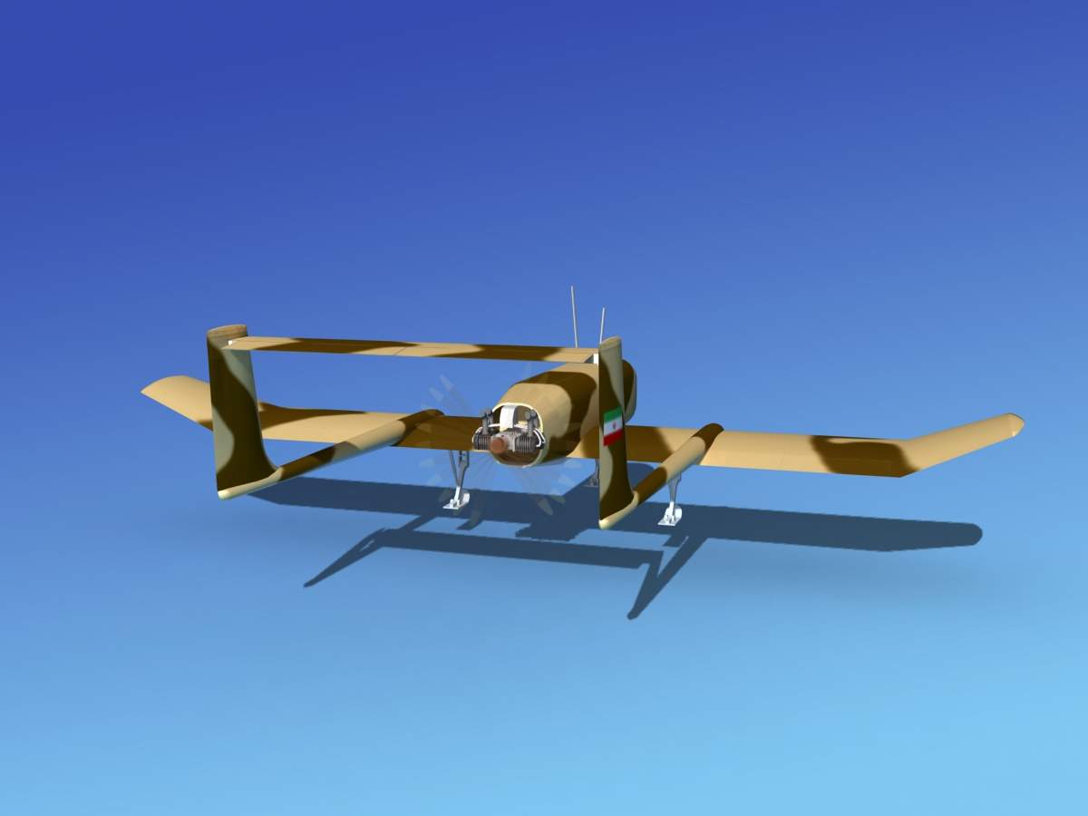 Mohajer 4 UAV V05 - 3D Model by Dreamscape Studios