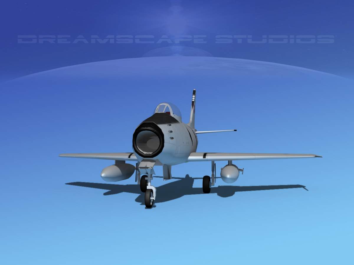 North American F-86 Sabre Jet V14 RAAF 3D Model by Dreamscape Studios