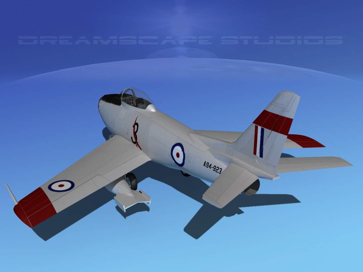North American F-86 Sabre Jet V27 RAAF 2 3D Model by Dreamscape Studios