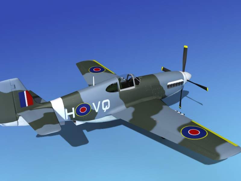 North American Mustang X RAF V02 - 3D Model by Dreamscape Studios