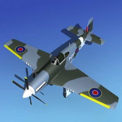 North American Mustang X RAF V02 - 3D Model by Dreamscape Studios