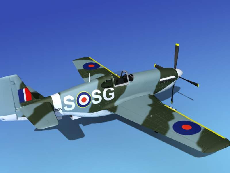 North American Mustang X RAF V05 - 3D Model by Dreamscape Studios