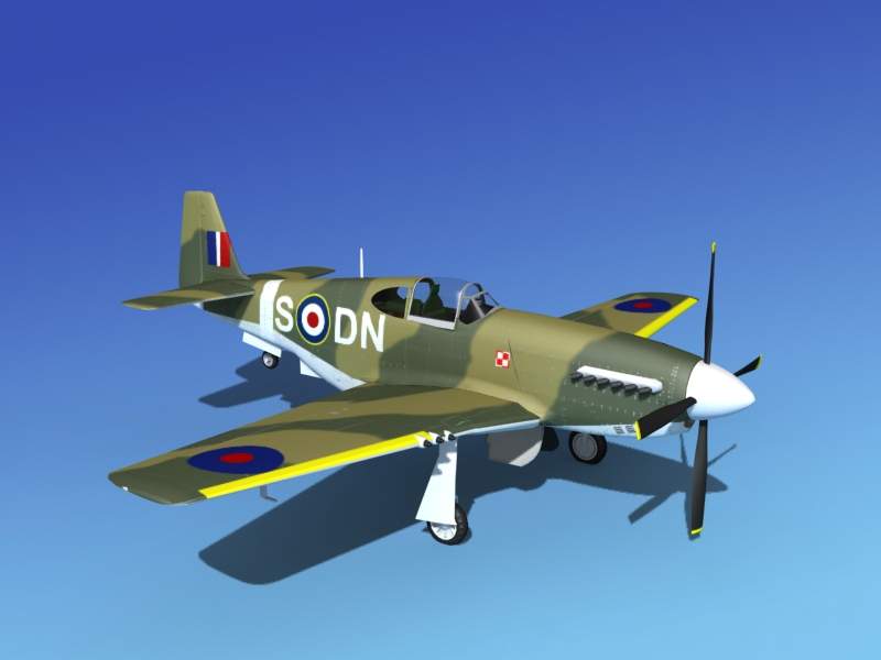 North American Mustang X RAF V10 - 3D Model by Dreamscape Studios