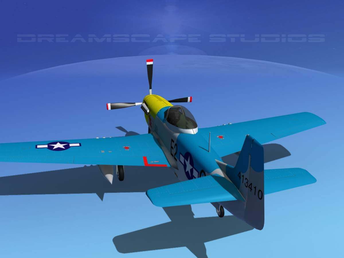 North American P-51D Lou IV 3D Model by Dreamscape Studios