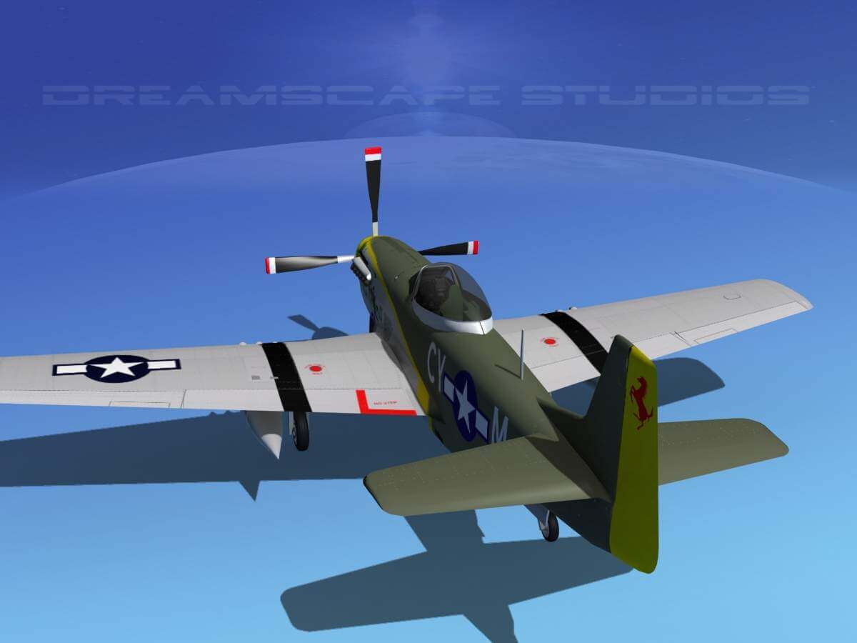 North American P-51D Miss Marilyn 3D Model by Dreamscape Studios
