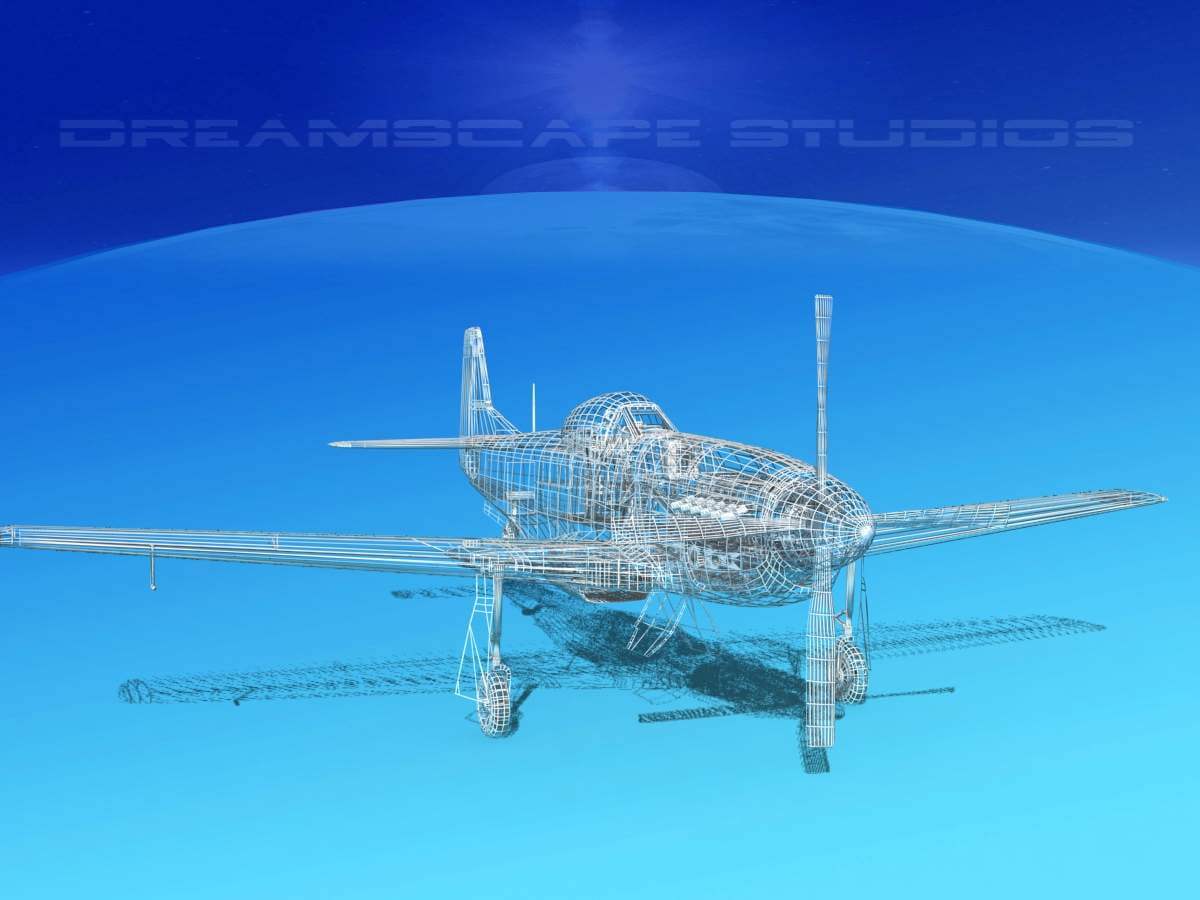 North American P-51D Mustang OLE YELLER 3D Model by Dreamscape Studios