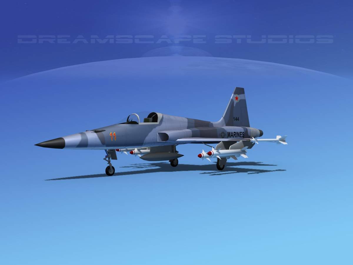 Northrop F-5E Tiger Marines 3D Model by Dreamscape Studios
