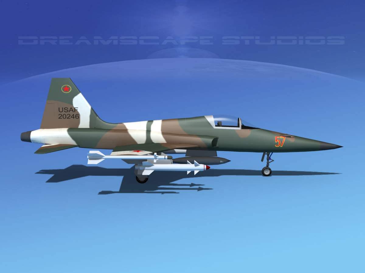 Northrop F-5E Tiger V05 USAF 3D Model by Dreamscape Studios