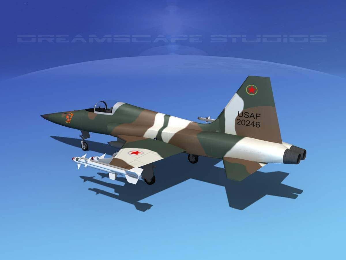 Northrop F-5E Tiger V05 USAF 3D Model by Dreamscape Studios