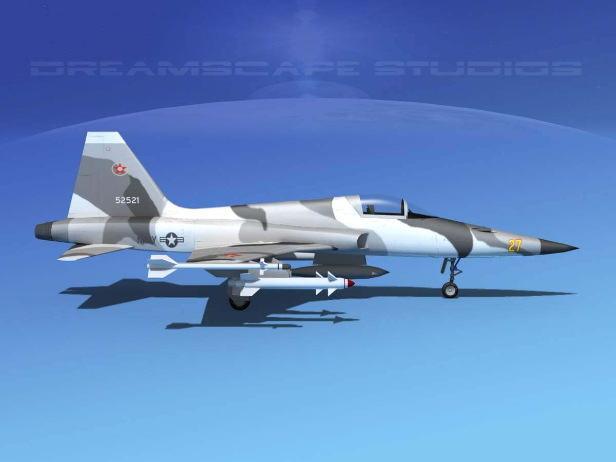 Northrop F-5E Tiger V12 Navy 3D Model by Dreamscape Studios