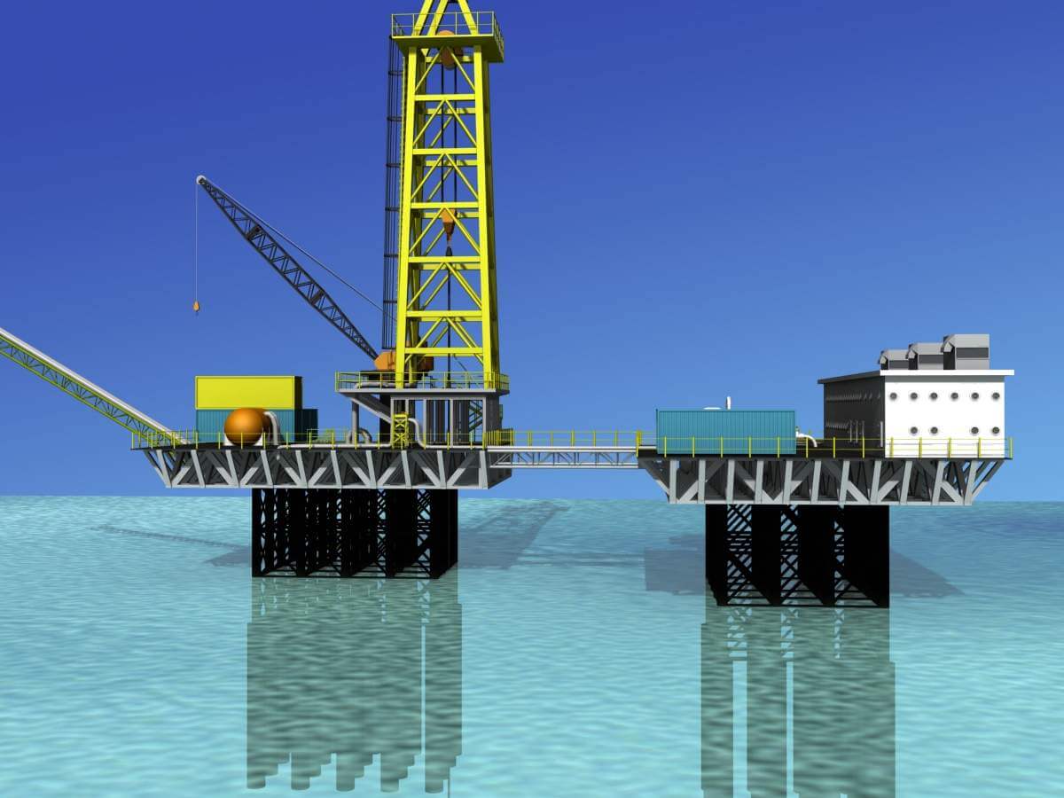 Offshore Oil Rig - 3D Model by Dreamscape Studios