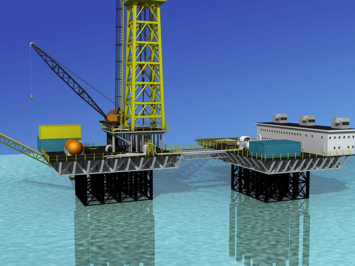 Offshore Oil Rig - 3D Model by Dreamscape Studios