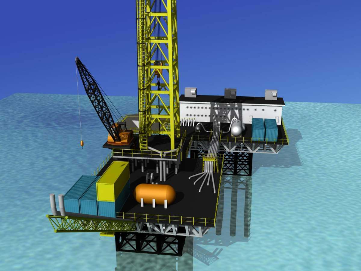 Offshore Oil Rig - 3D Model by Dreamscape Studios