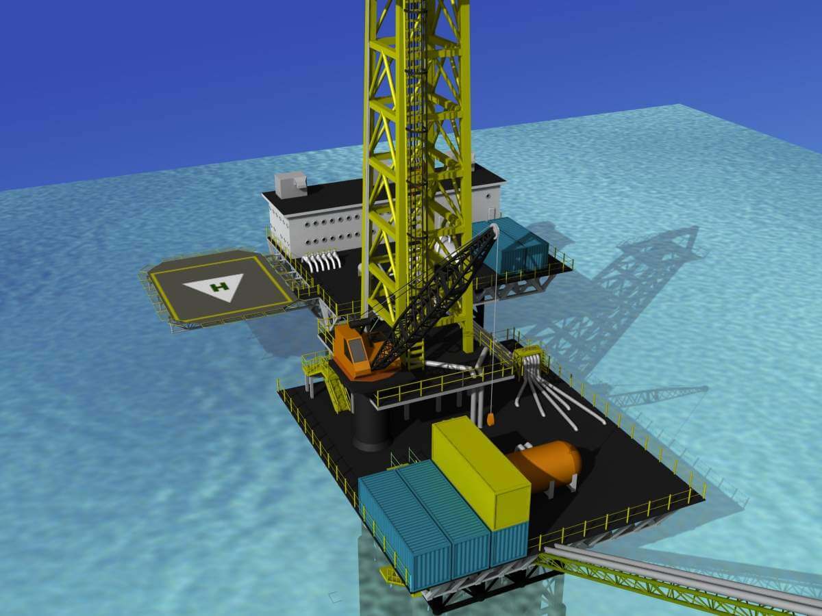 Offshore Oil Rig - 3D Model by Dreamscape Studios