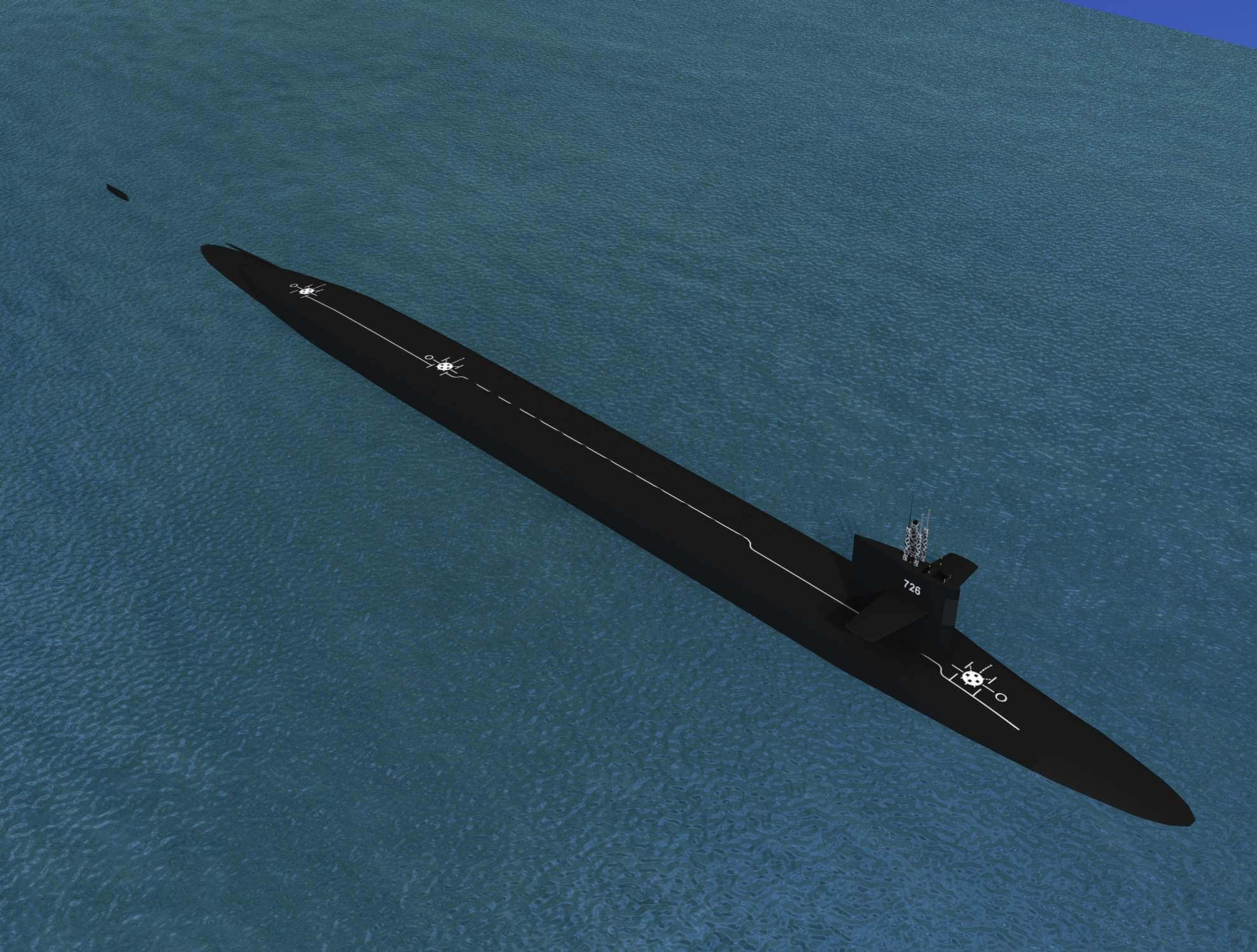Ohio Class Guided Missile Submarine SSGN - 3D Model by Dreamscape Studios