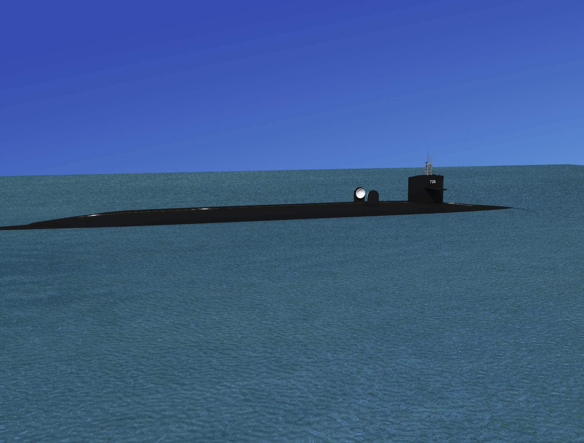 Ohio Class Guided Missile Submarine SSGN - 3D Model by Dreamscape Studios