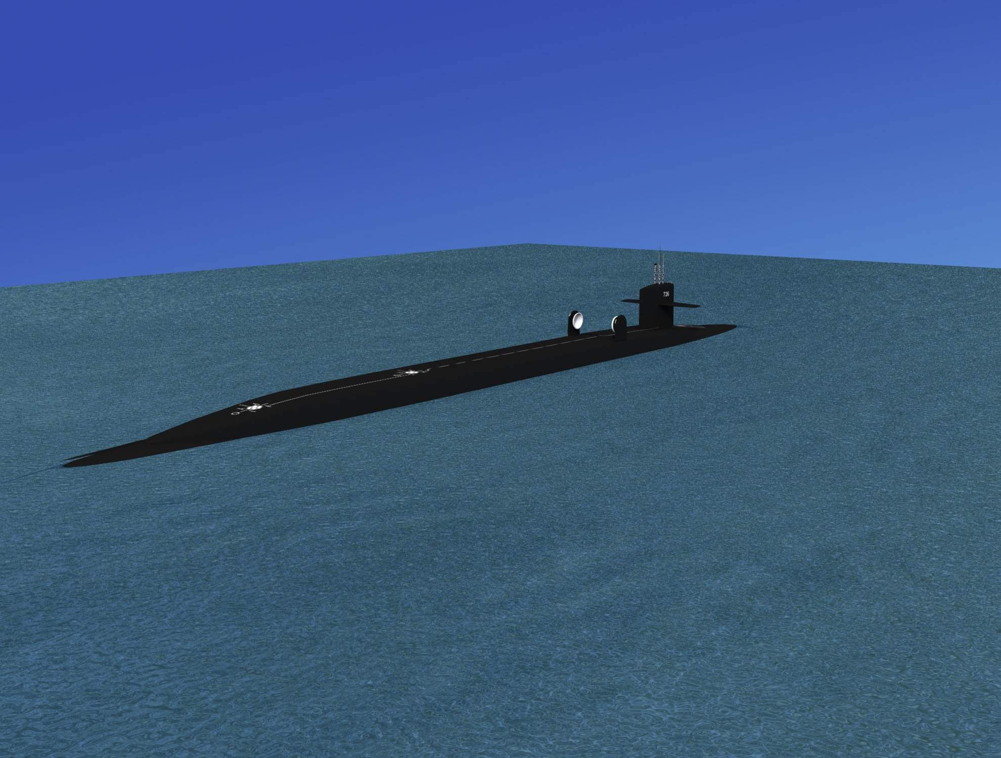 Ohio Class Guided Missile Submarine SSGN - 3D Model by Dreamscape Studios