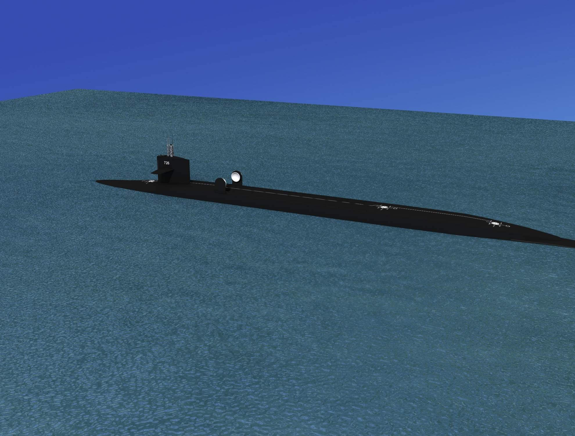 Ohio Class Guided Missile Submarine SSGN - 3D Model by Dreamscape Studios