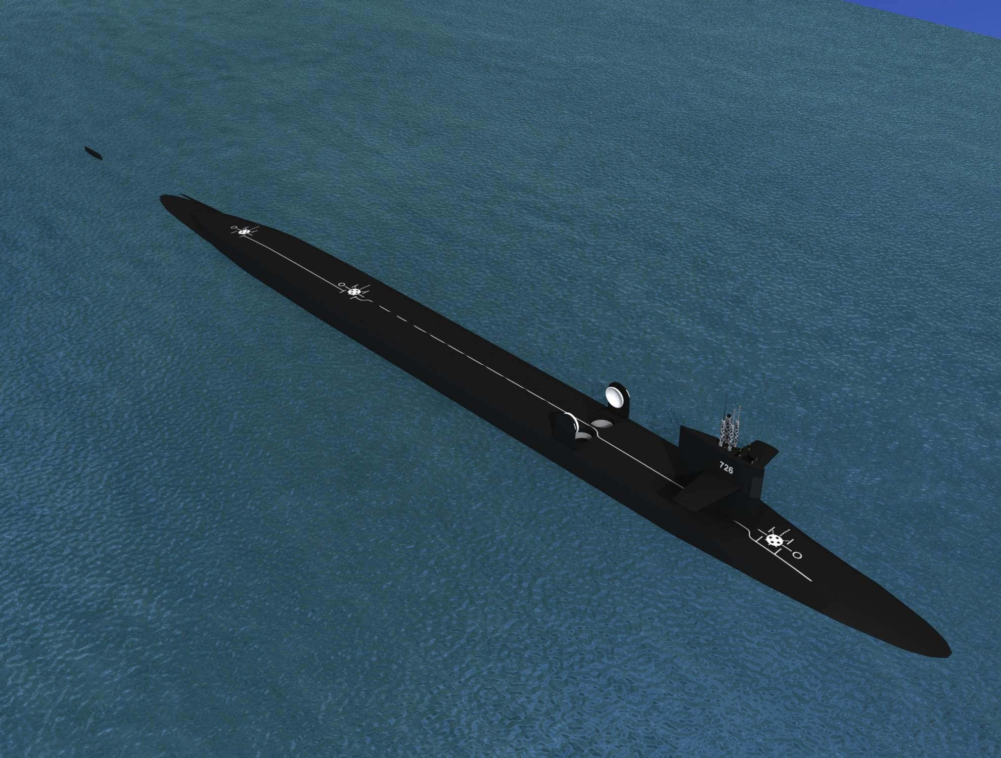 Ohio Class Guided Missile Submarine SSGN - 3D Model by Dreamscape Studios