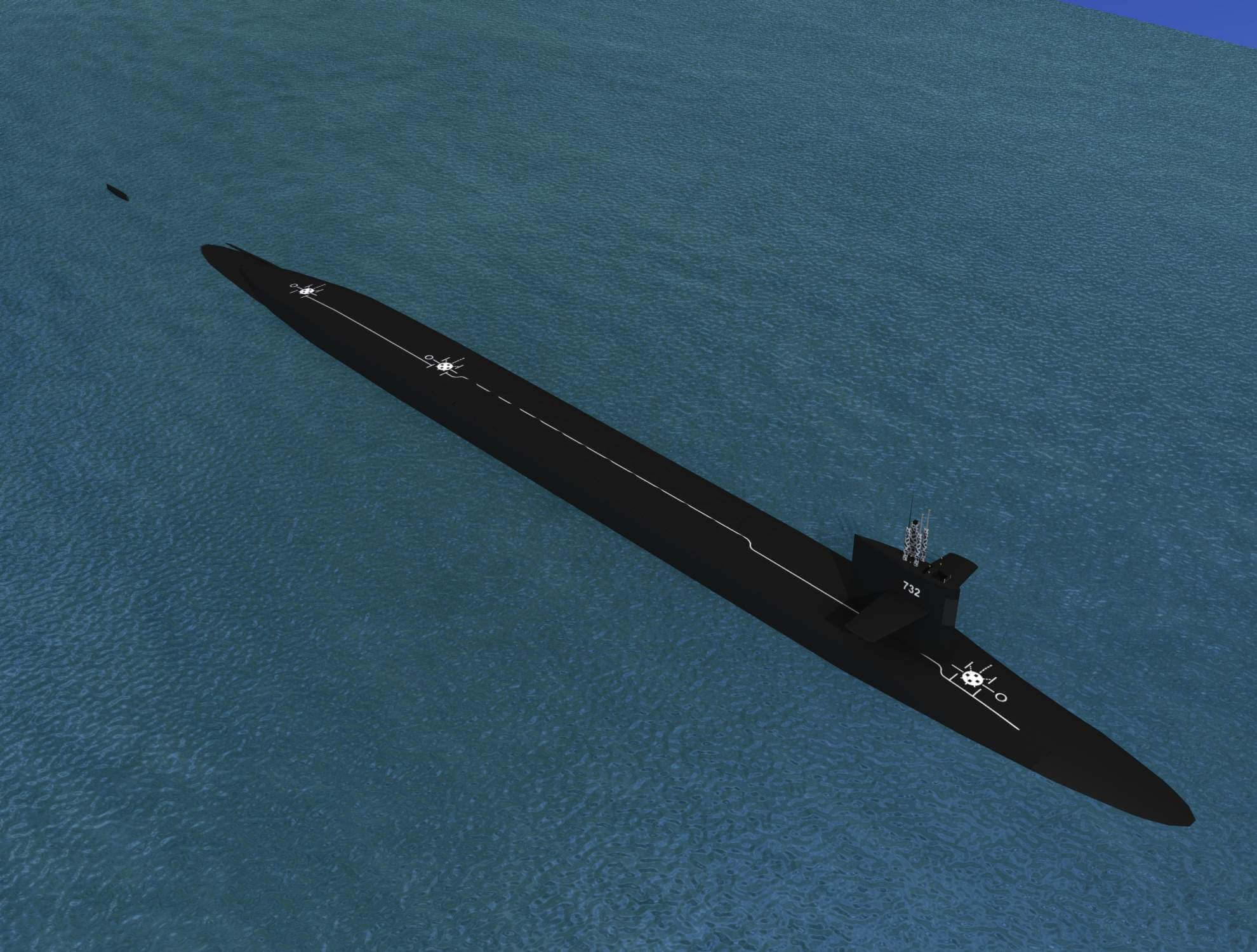 Ohio Class USS Alaska SSBN-732 3D Model by Dreamscape Studios