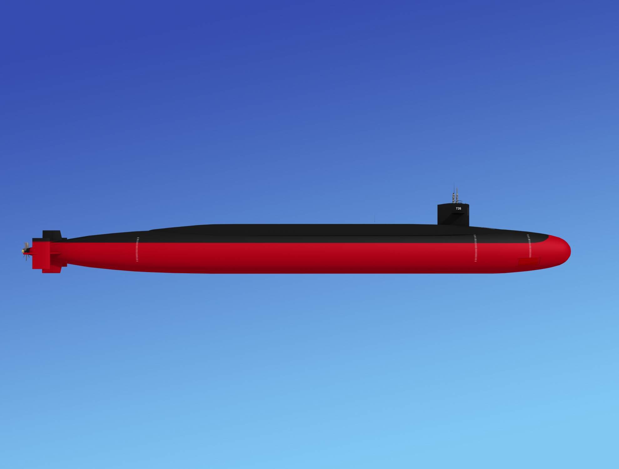 Ohio Class USS Kentucky SSBN-737 3D Model by Dreamscape Studios