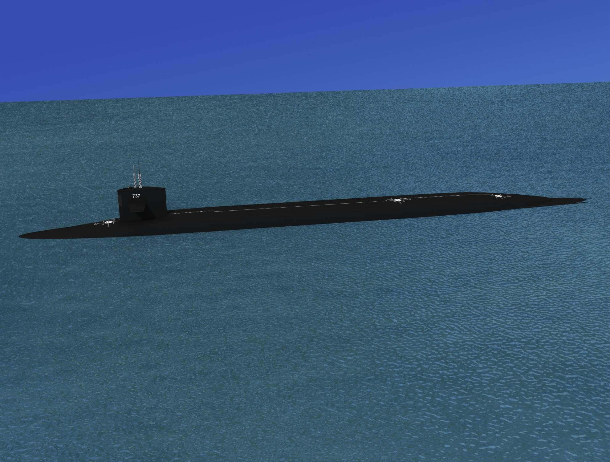 Ohio Class USS Kentucky SSBN-737 3D Model by Dreamscape Studios