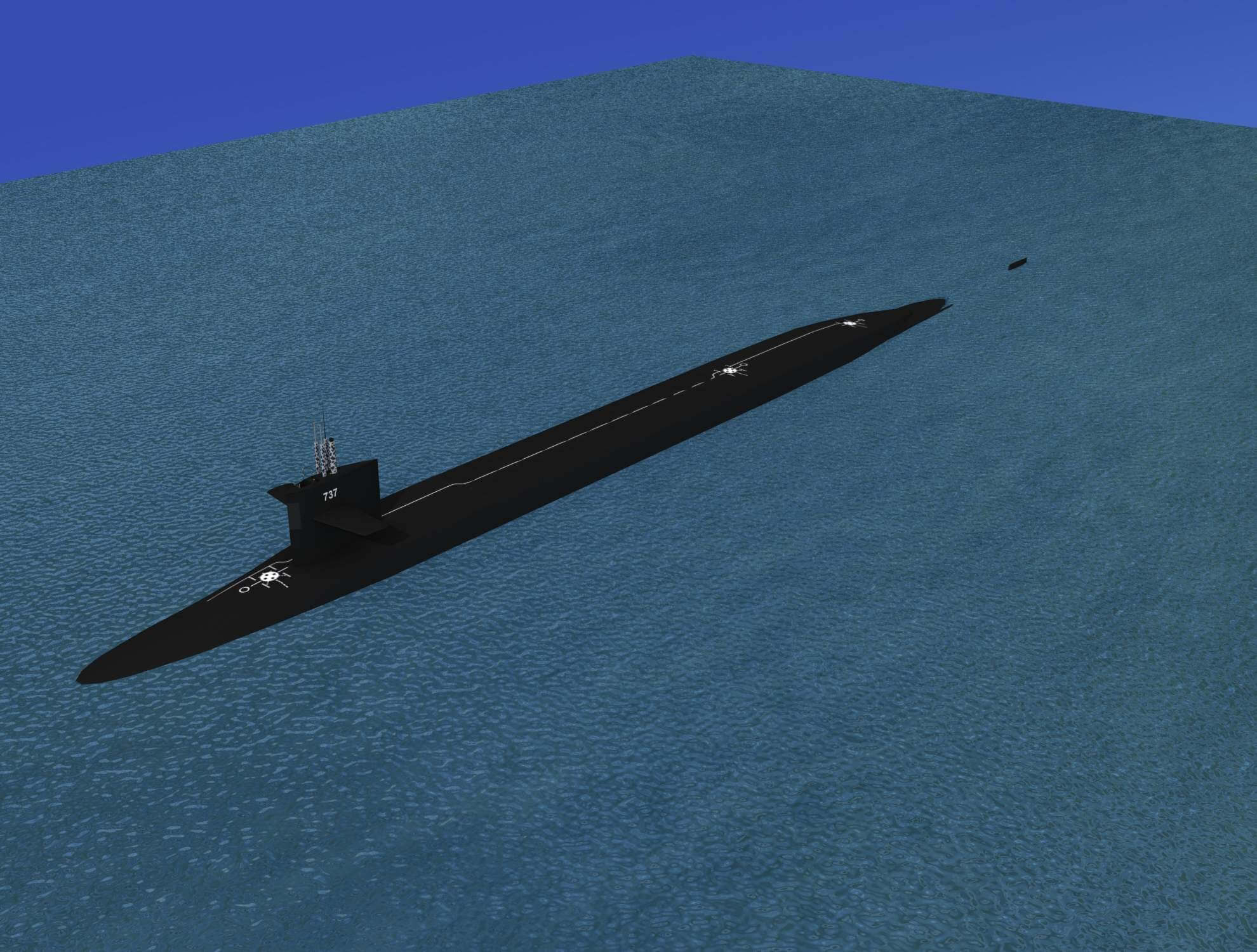 Ohio Class USS Kentucky SSBN-737 3D Model by Dreamscape Studios