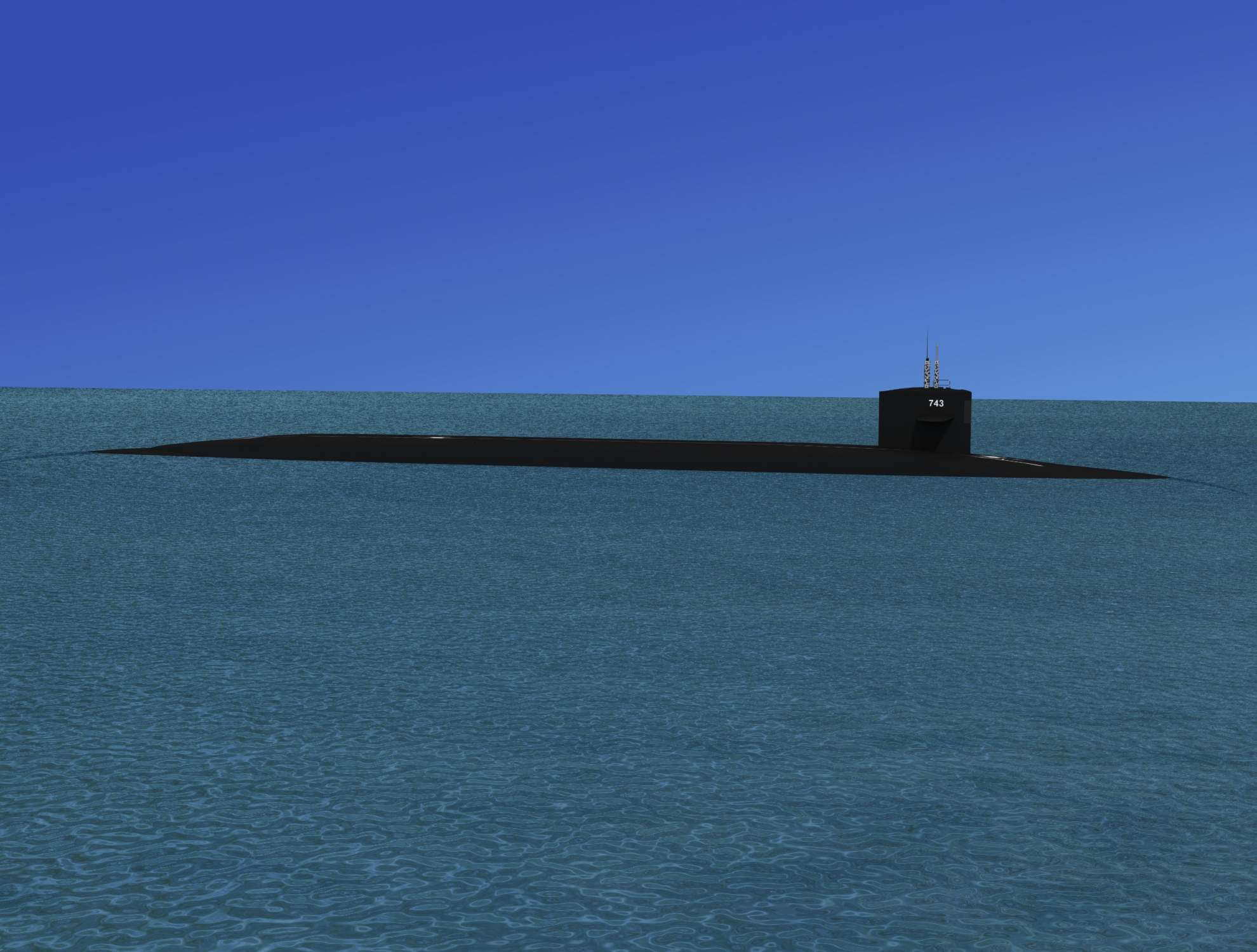 Ohio Class USS Louisiana SSBN-743 3D Model by Dreamscape Studios
