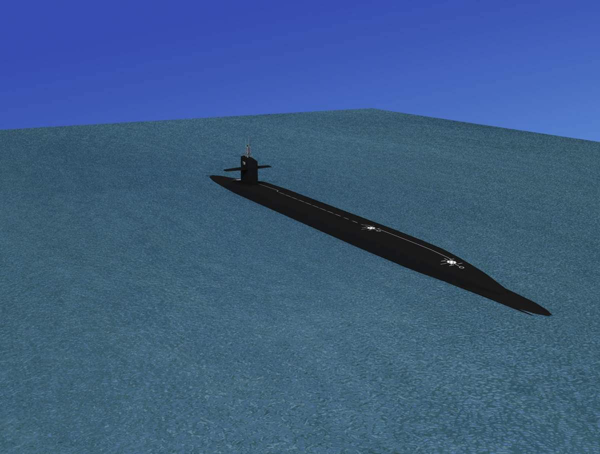 Ohio Class USS Nebraska SSBN-739 3D Model by Dreamscape Studios