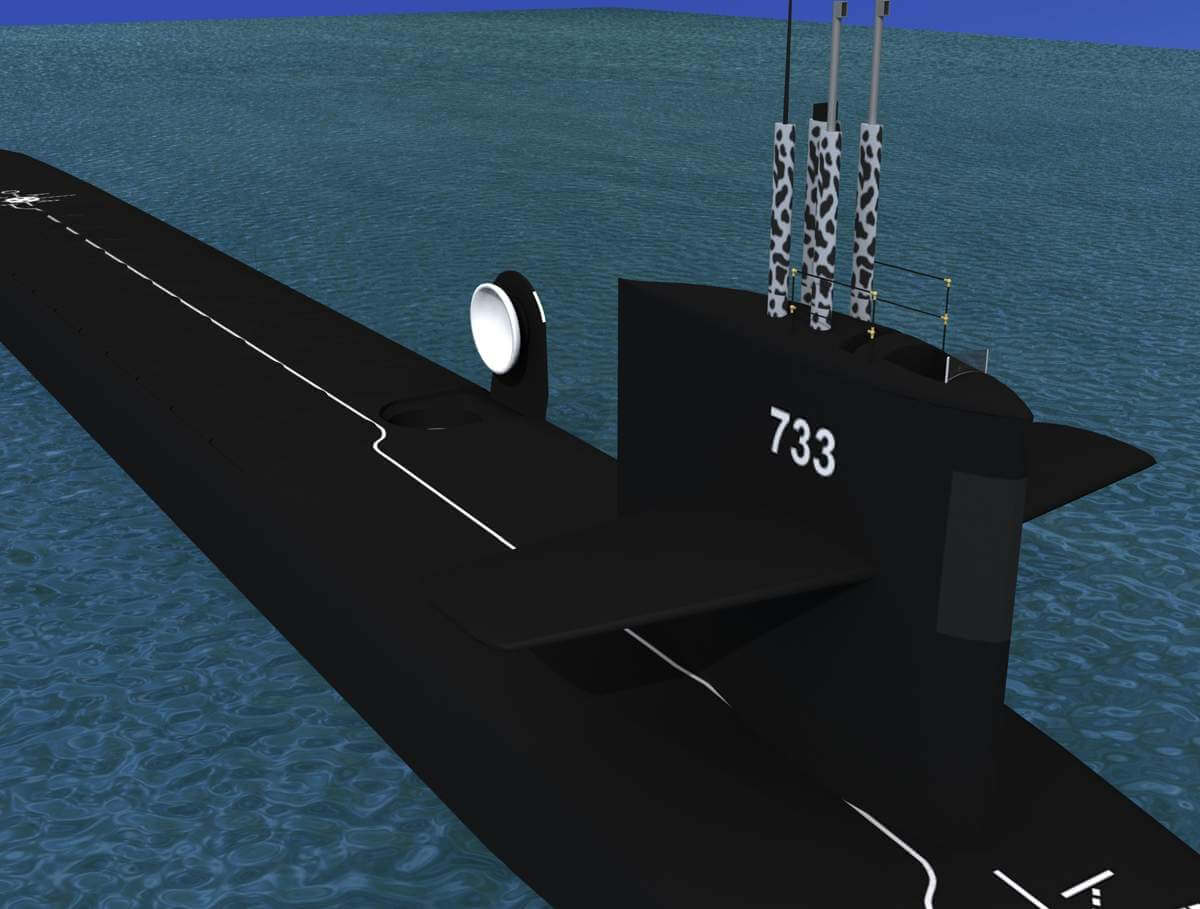 Ohio Class USS Nevada SSBN-733 3D Model by Dreamscape Studios