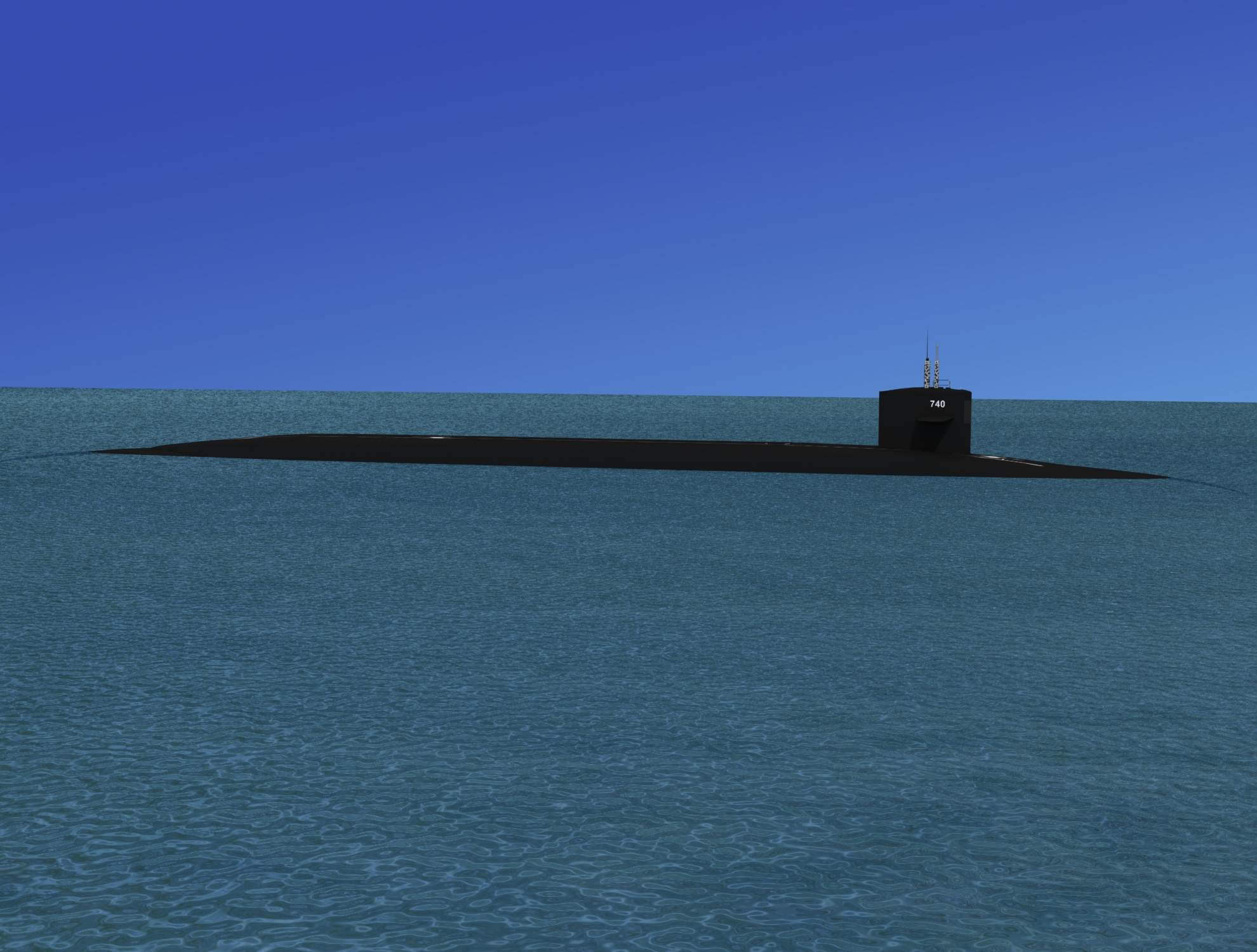 Ohio Class USS Rhode Island SSBN-740 3D Model by Dreamscape Studios