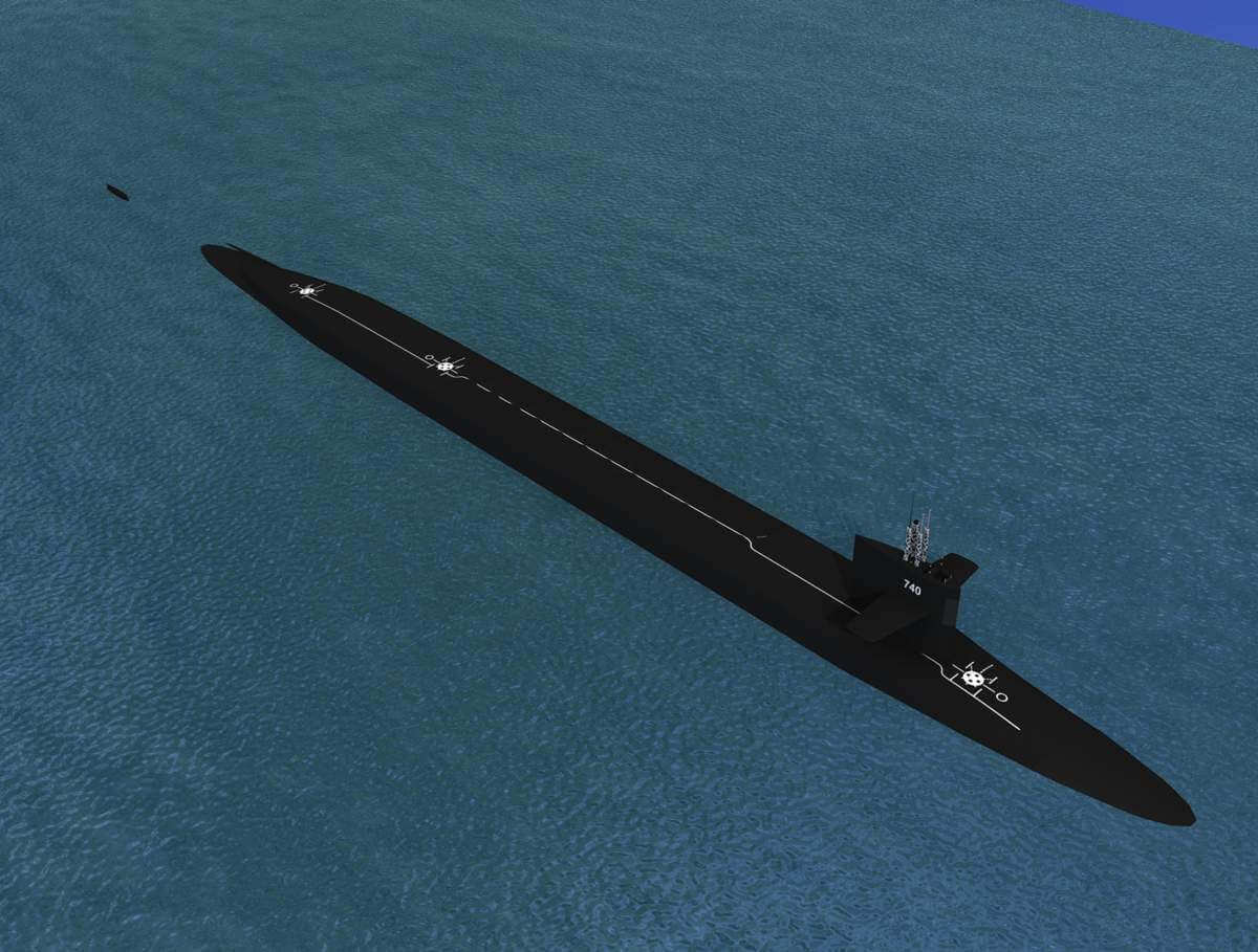 Ohio Class USS Rhode Island SSBN-740 3D Model by Dreamscape Studios