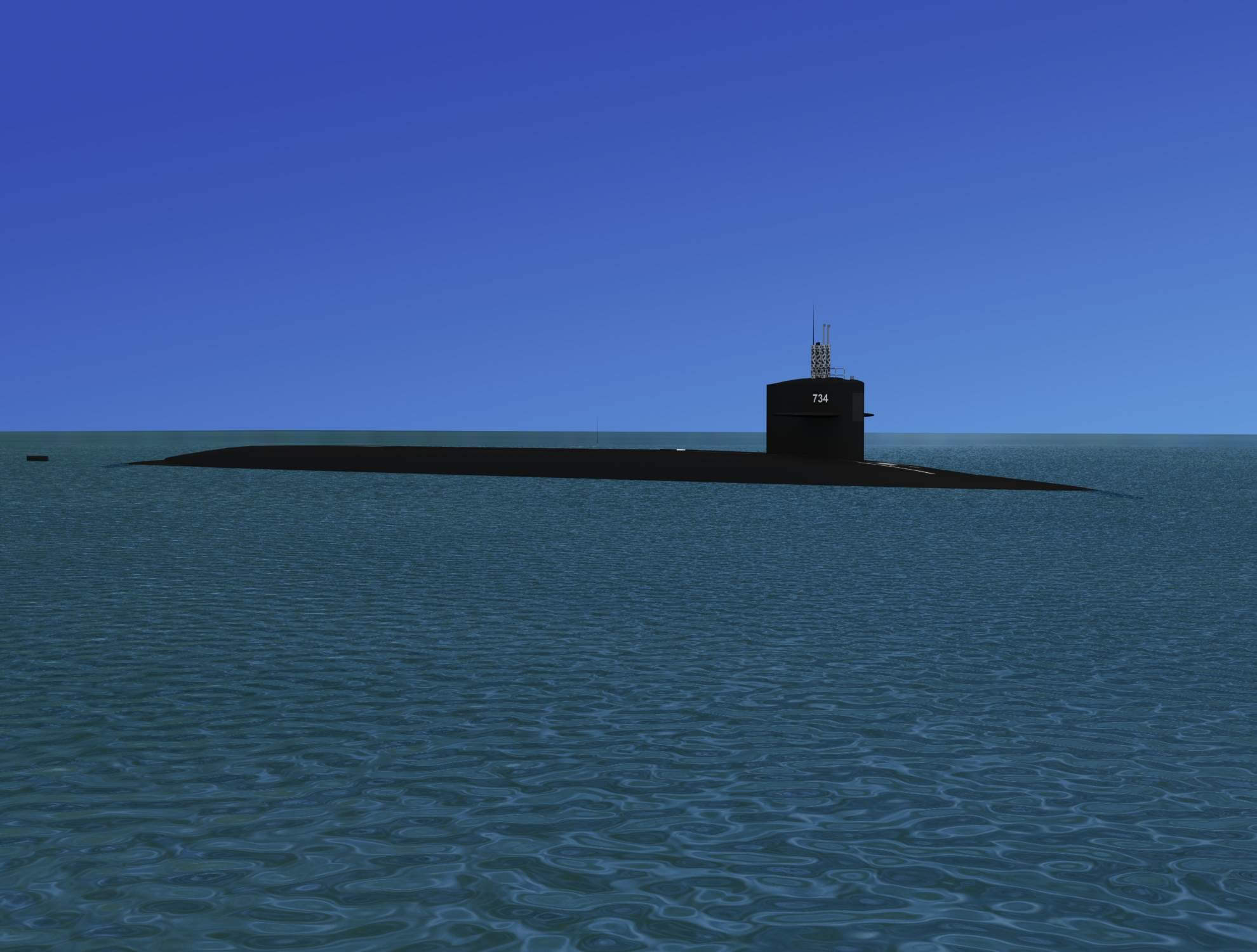 Ohio Class USS Tennessee SSBN-734 3D Model by Dreamscape Studios