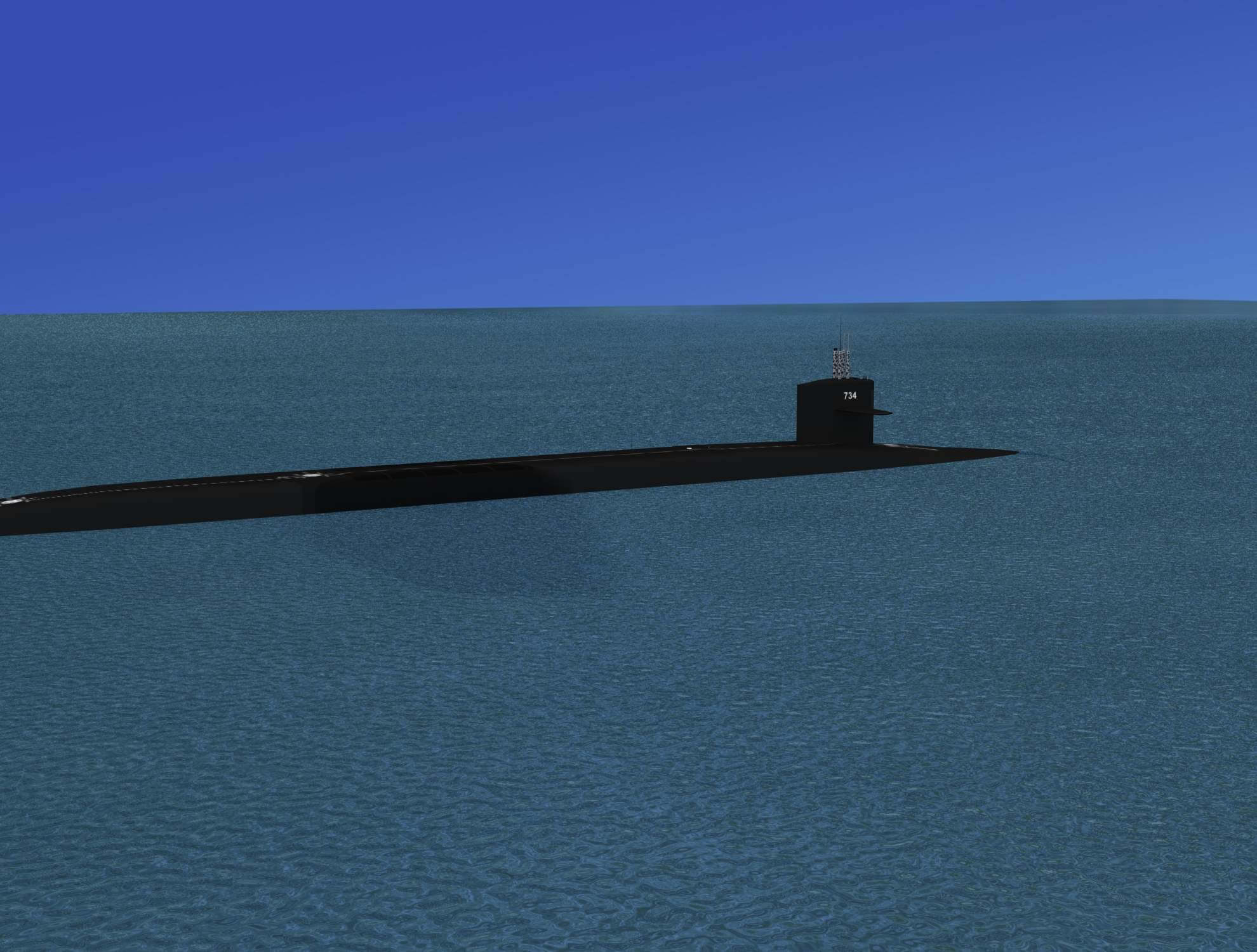 Ohio Class USS Tennessee SSBN-734 3D Model by Dreamscape Studios