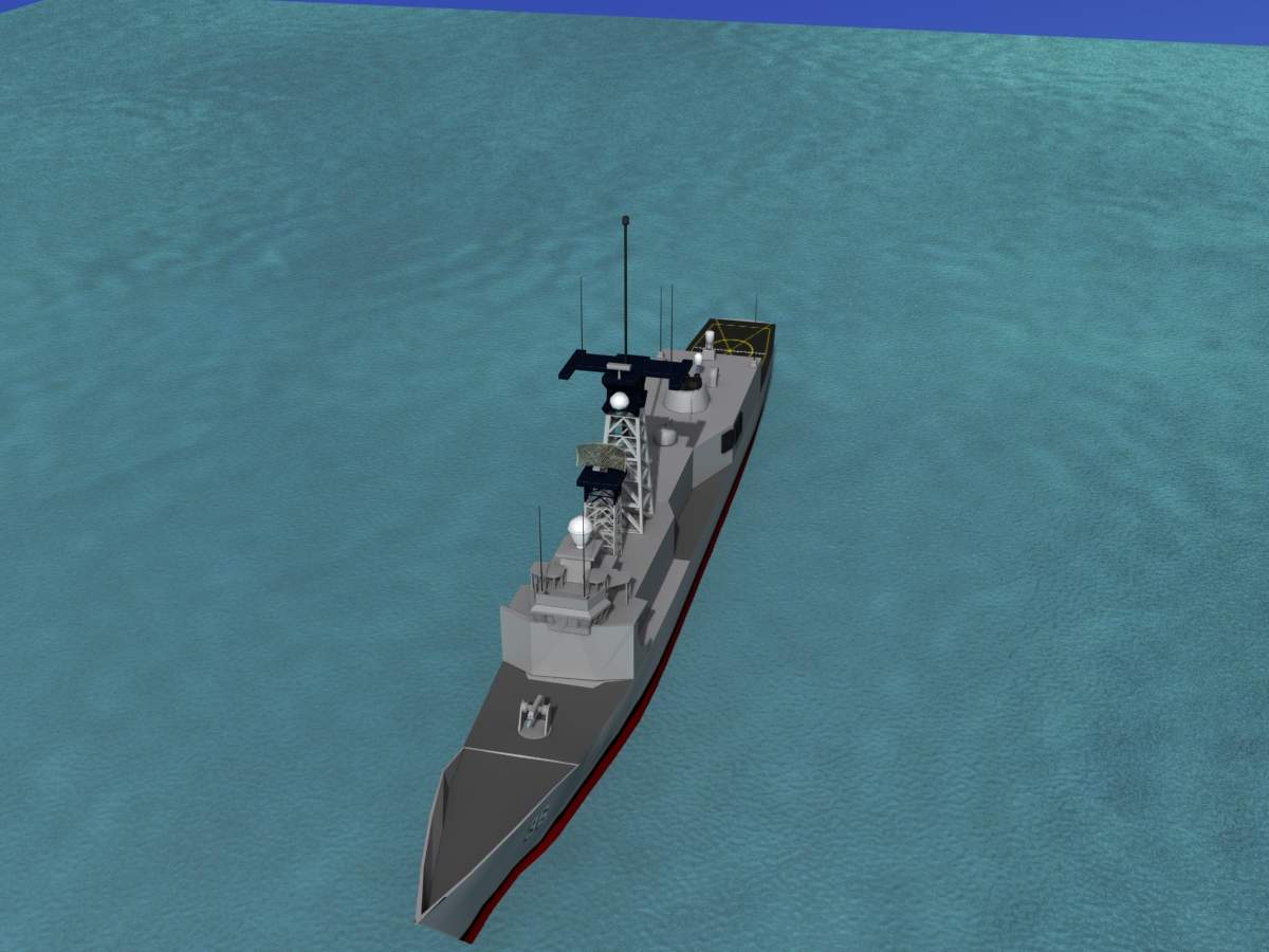 Perry Class FFG36 USS Underwood - 3D Model by Dreamscape Studios