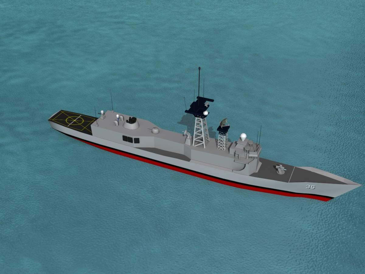 Perry Class FFG36 USS Underwood - 3D Model by Dreamscape Studios